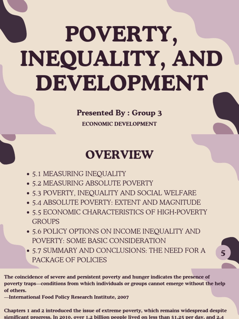 Poverty and Inequality: Key Insights | PDF | Cost Of Living | Income ...