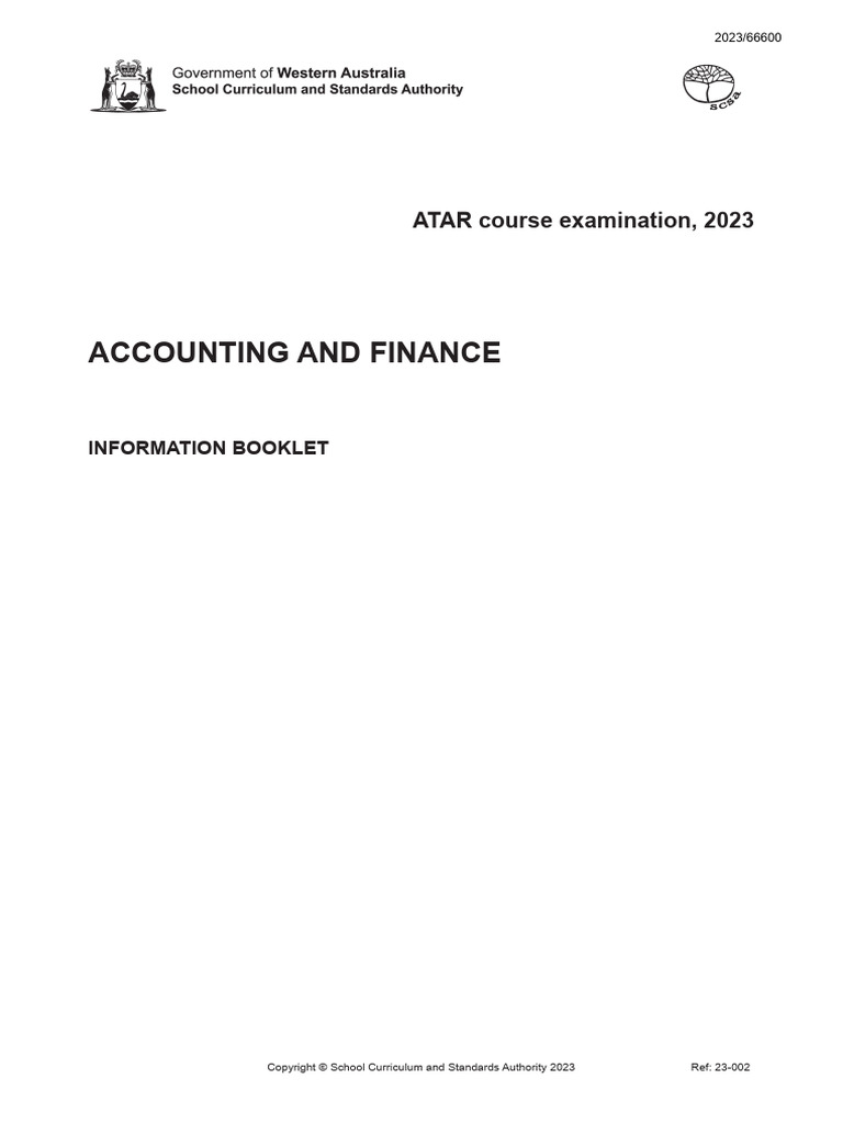 2023-ACF-Information-Booklet | PDF | Balance Sheet | Expense