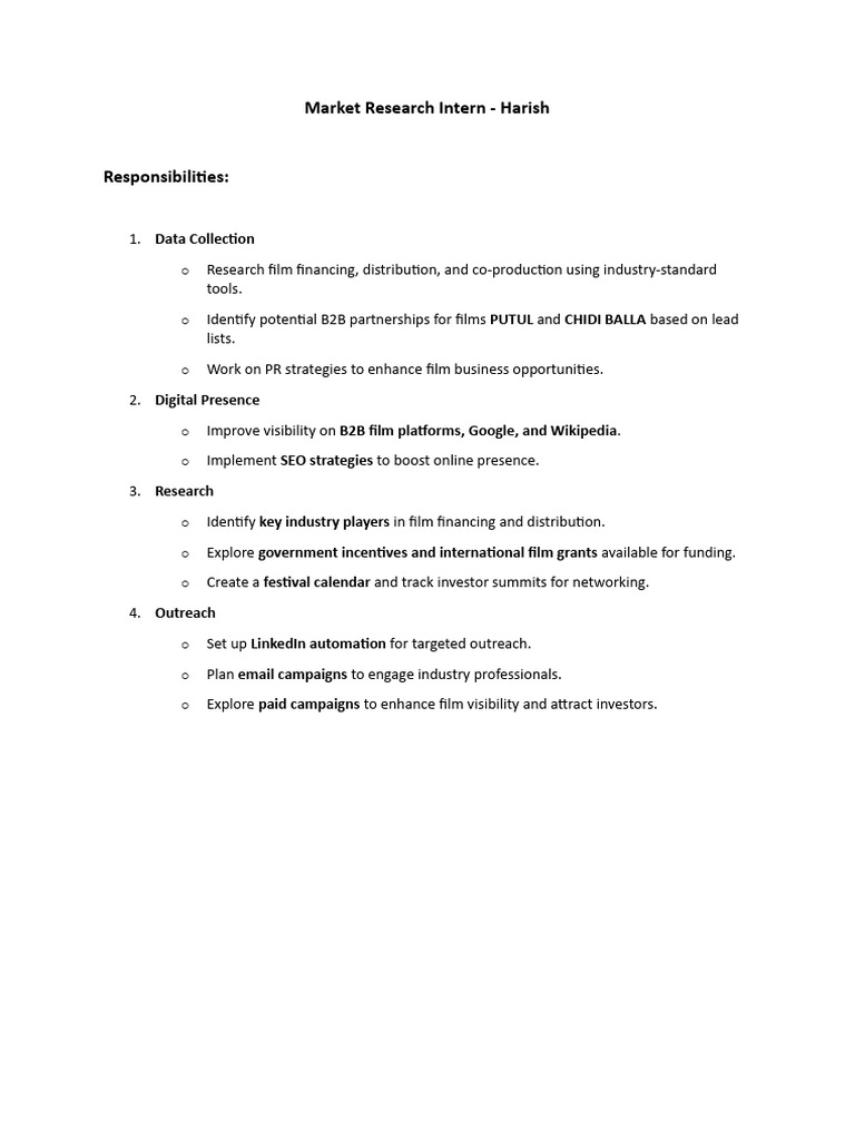 Market Research Intern | PDF