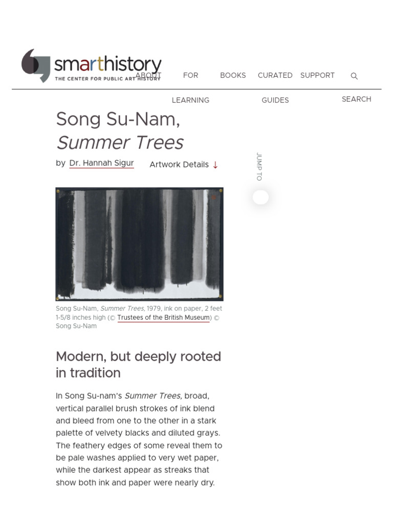 Smarthistory - Song Su-Nam, Summer Trees | PDF | The Arts