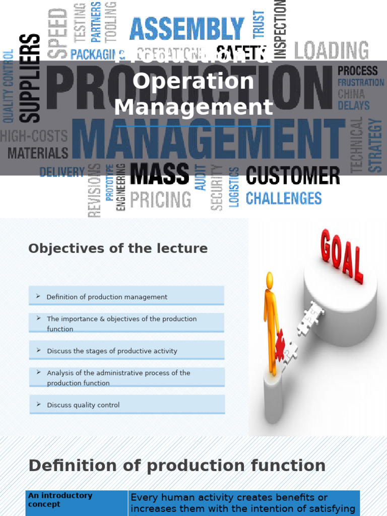 7. Production Management | PDF | Goods | Production Function
