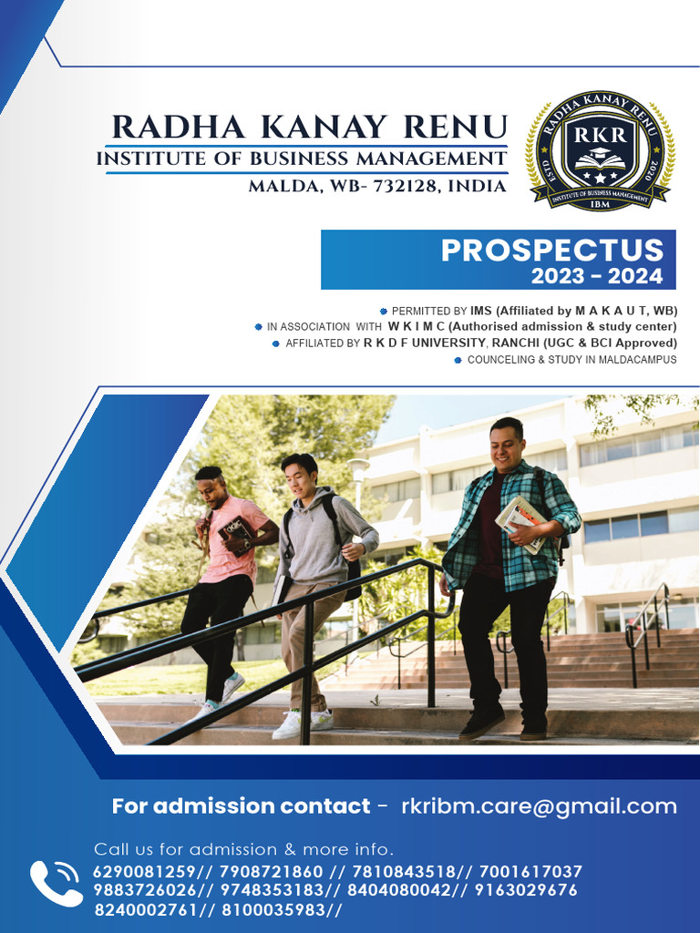 RKR College Prospectus 2023 - 24 | PDF | Optometry | Thesis