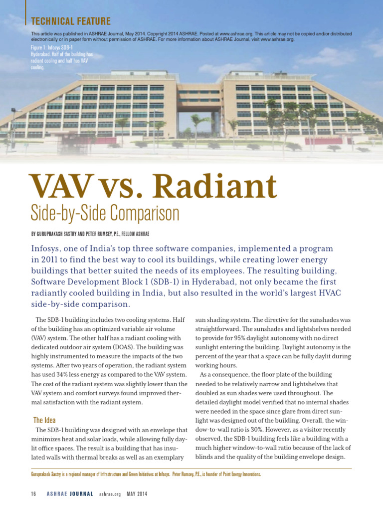VAV vs Radiant comparison | PDF | Air Conditioning | Transport Phenomena