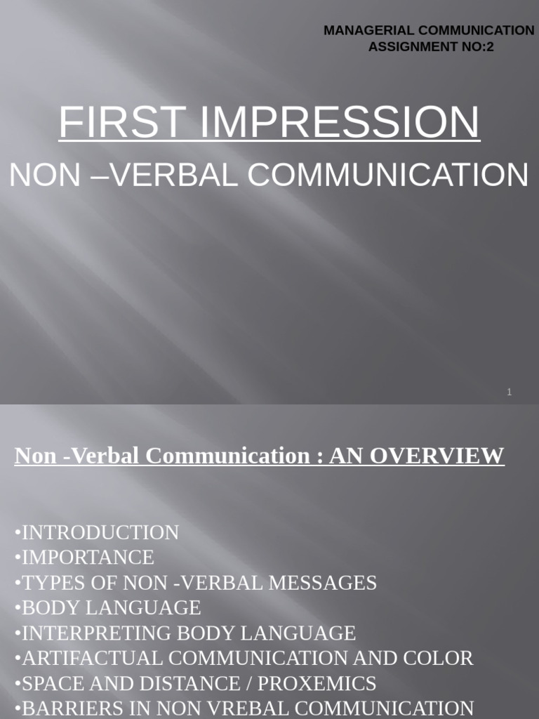 BODY_LANGUAGE Non Verbal Comm | PDF | Nonverbal Communication | Body ...