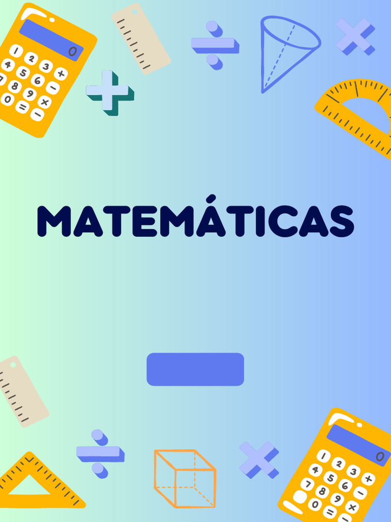 Documento A4 Portada Trabajo de Matemáticas Ilustrado Rojo y Azul | PDF