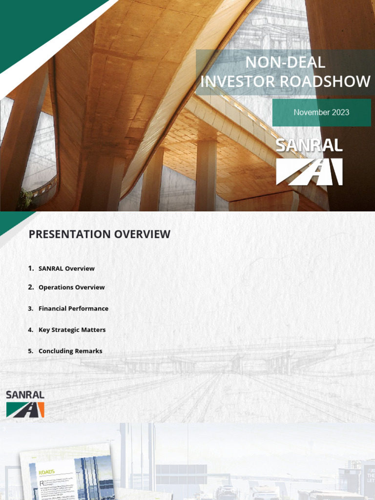 SANRAL - Non - Deal - Roashow - 2023 Final Execution Version 19 Nov ...