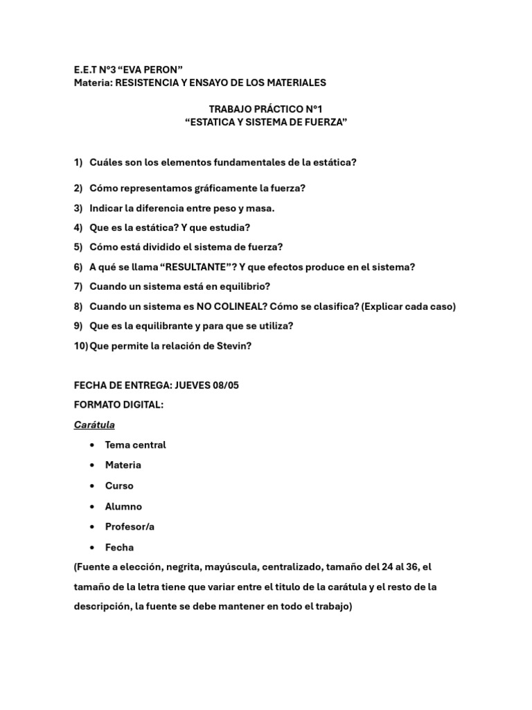 Trabajo Práctico N°1 REM 5to Mmo | PDF