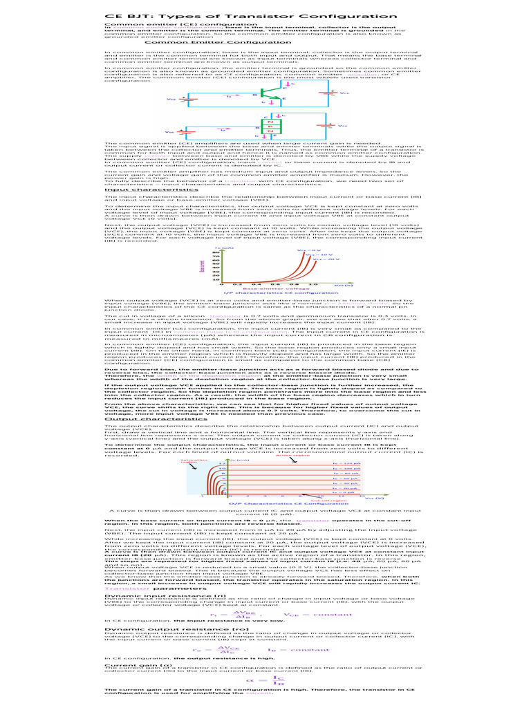 CE BJT - Types of Transistor Configuration | PDF | Bipolar Junction ...