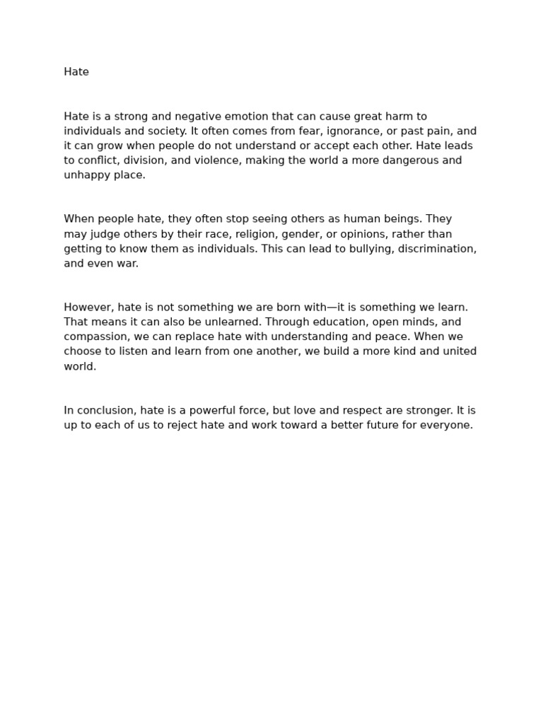 Hate | PDF