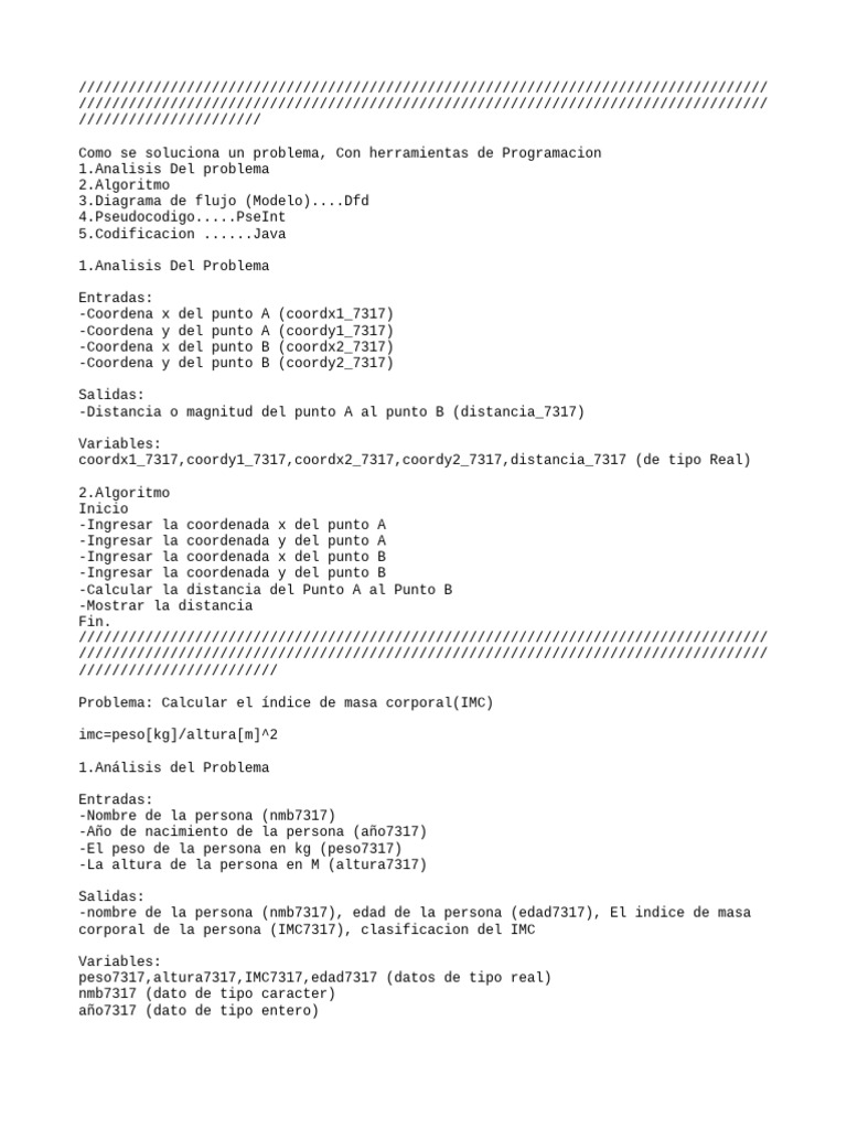 Analisis Proyecto Algoritmos | PDF | Índice de masa corporal | Algoritmos
