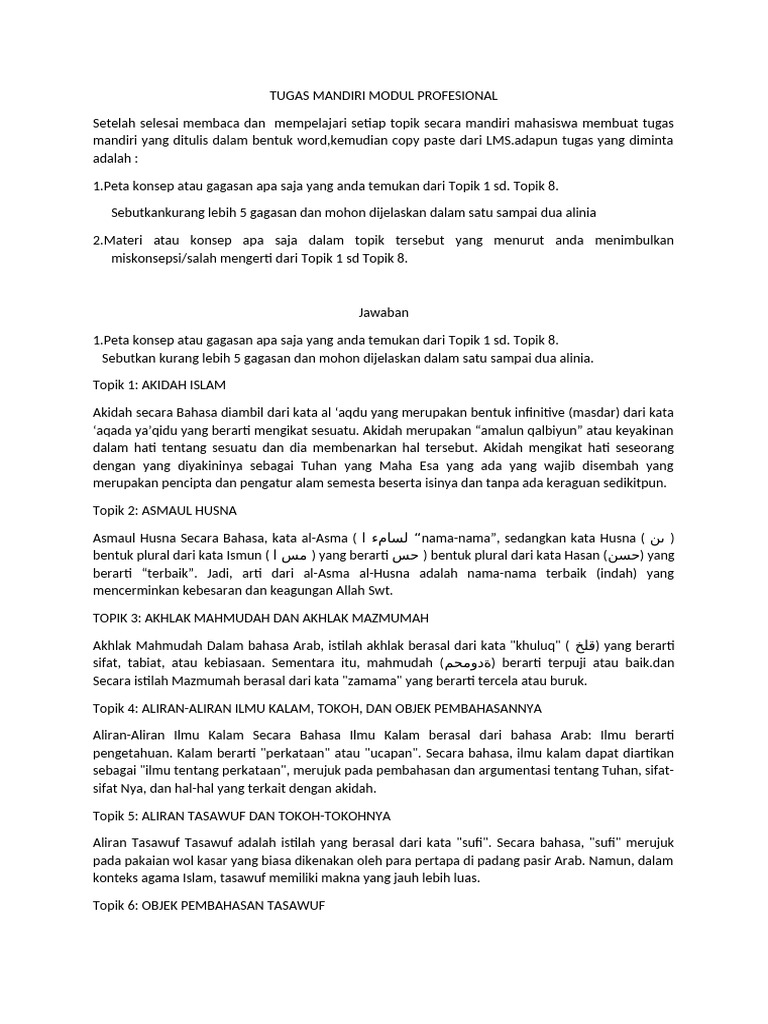 Tugas Mandiri Modul Profesional | PDF