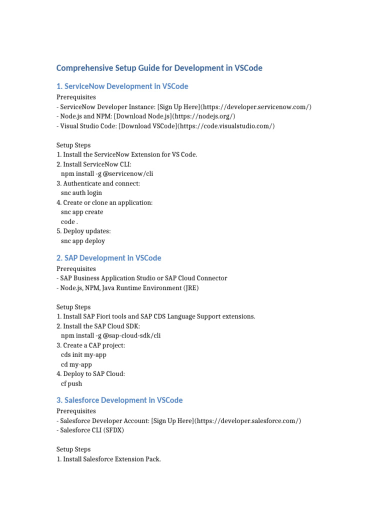 VSCode Development Setup Guide | PDF | Software Engineering | Information Technology