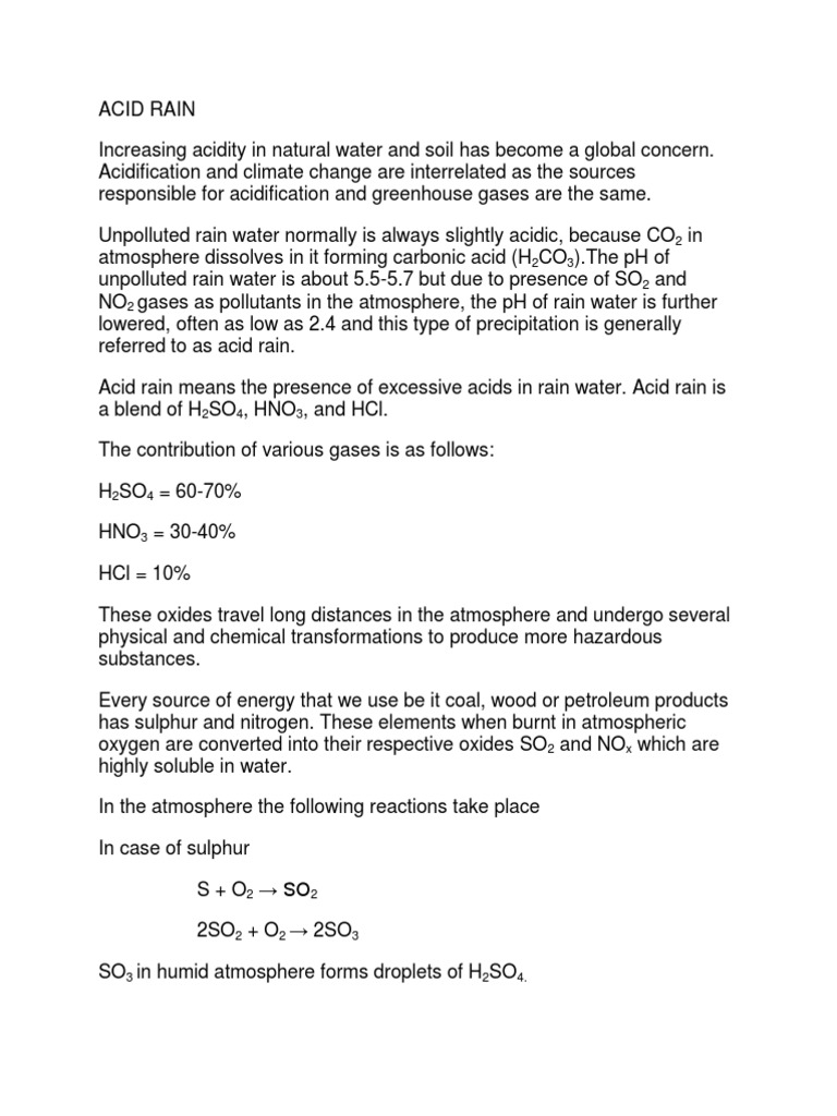 Acid Rain | PDF | Conservation Biology | Biodiversity