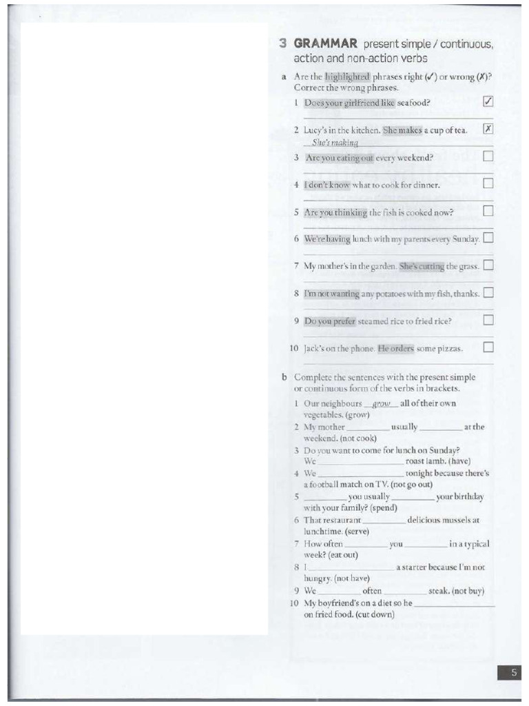 GRAMMAR PS&PC workbook | PDF