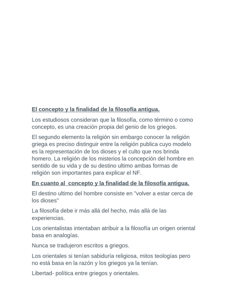 El Concepto y La Finalidad de La Filosofía Antigua | PDF | Aristóteles ...