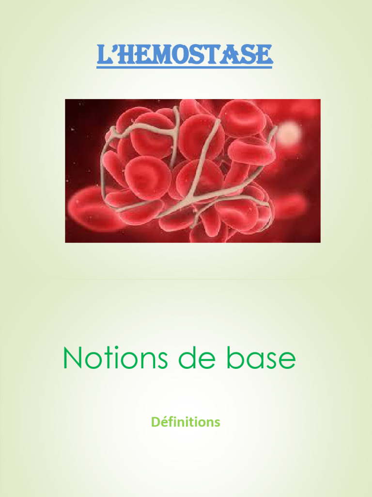 Les étapes de l'hémostase expliquées | PDF | Coagulation | Hémostasie