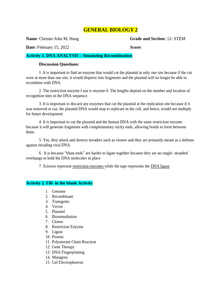 General Biology 2 | PDF