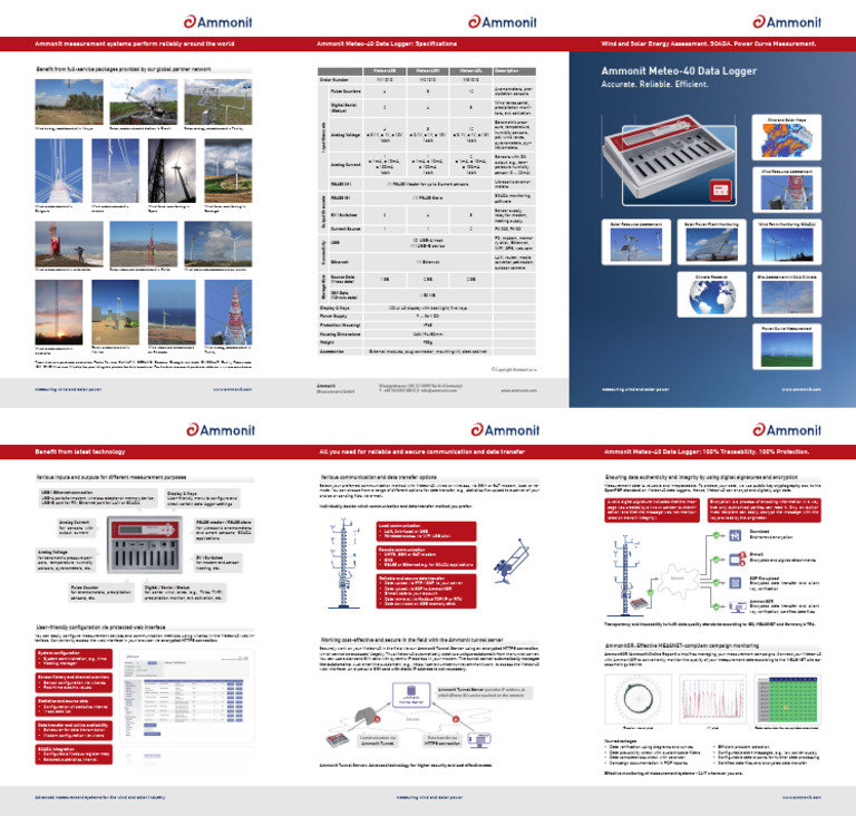 1470400389EN PS Ammonit DataLogger Meteo40 6er Print | PDF | Encryption ...