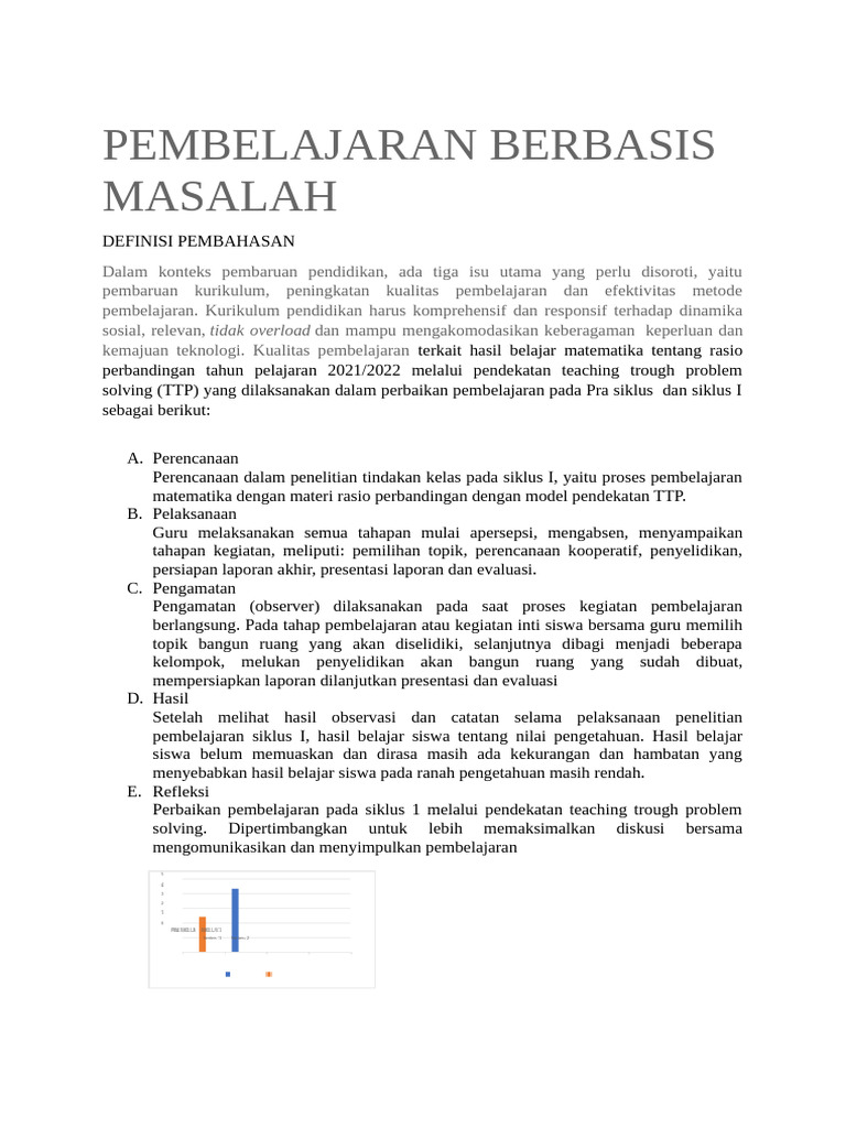 Pembelajaran Berbasis Masalah | PDF