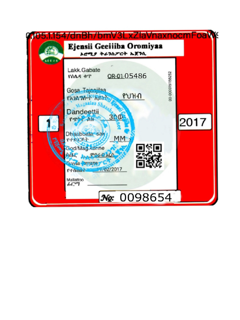 Oromia Transport Agency | PDF