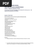 Pre-Mock English Pp1 Qs 2025 | PDF | Syntax | Grammar