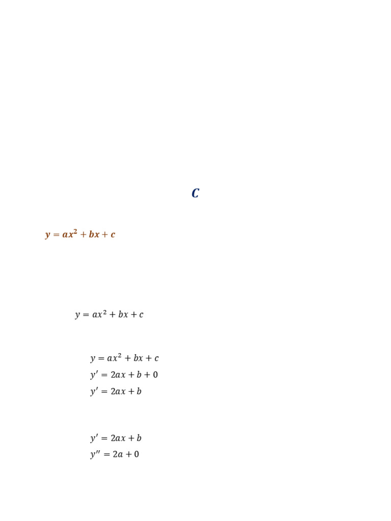 Elimination of Arbitrary Constants | PDF | Derivative | Equations