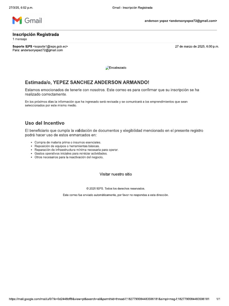Incentivo Emprende | PDF