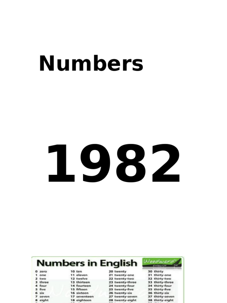 Numbers | PDF