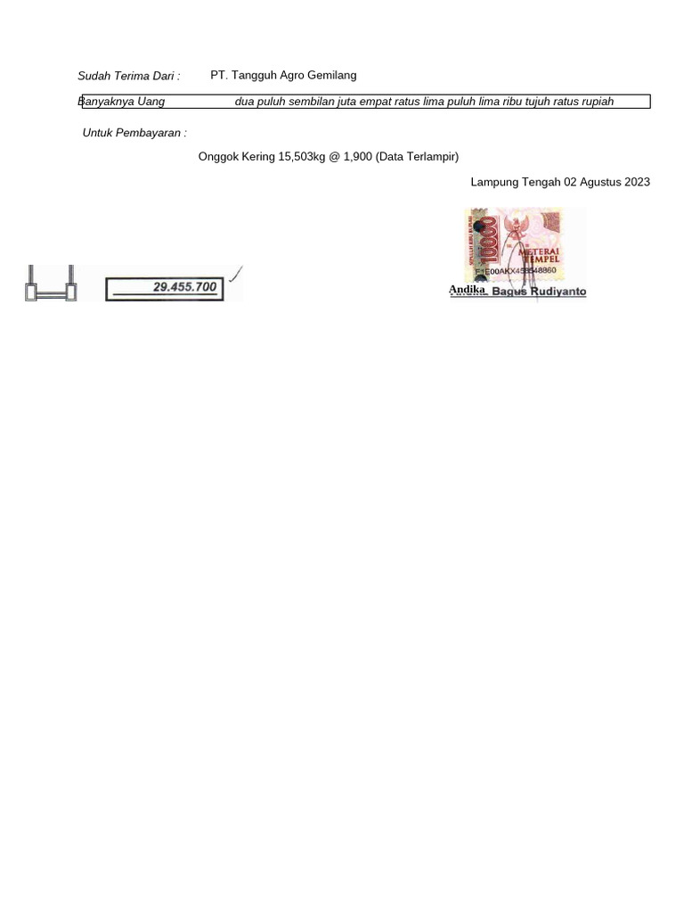 invoince onggok | PDF