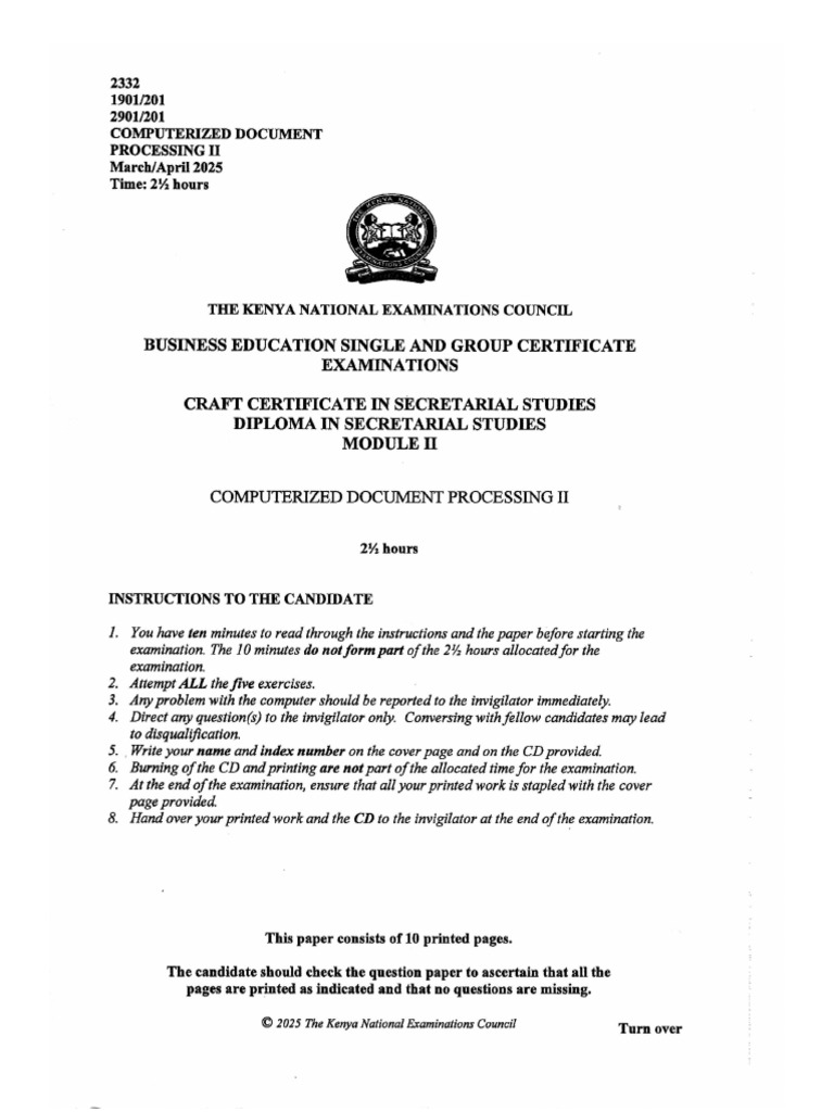 2332 Computerized Document Processing II | PDF