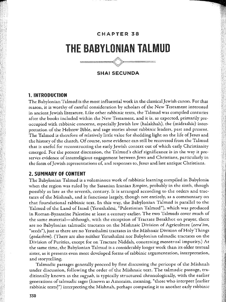 Babylonian Talmud in Ancient Literature | PDF