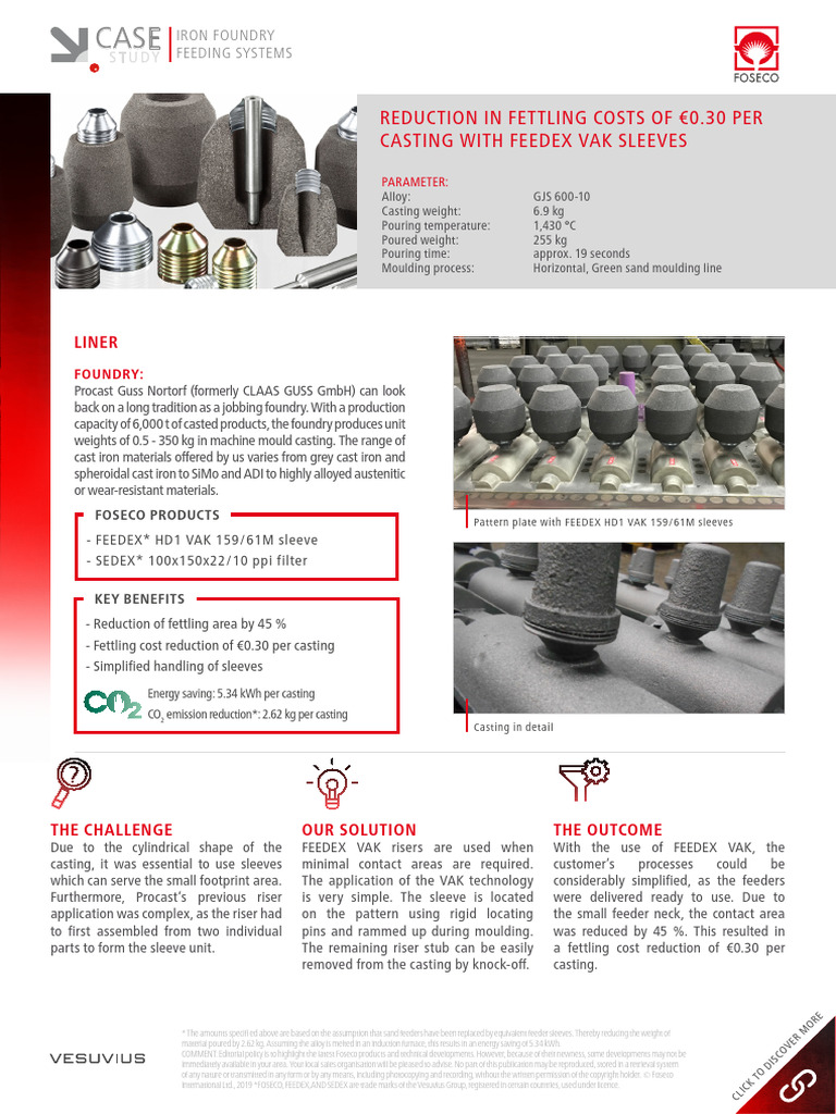 1.03 Case Study FEEDEX K VAK Procast en | PDF | Foundry | Casting