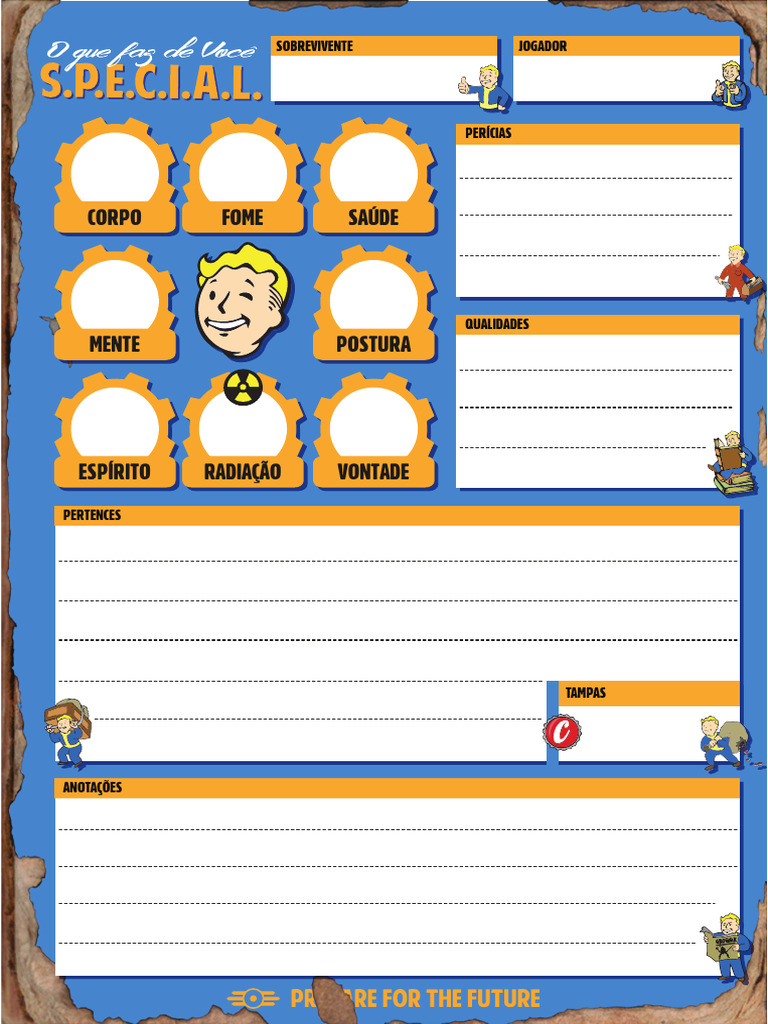 Fallout RPG - Solo10 - Fichas 1 | PDF