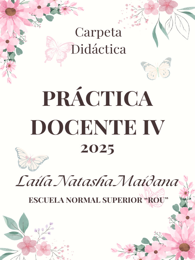 Carpeta Didáctica Práctica IV 2025 | PDF