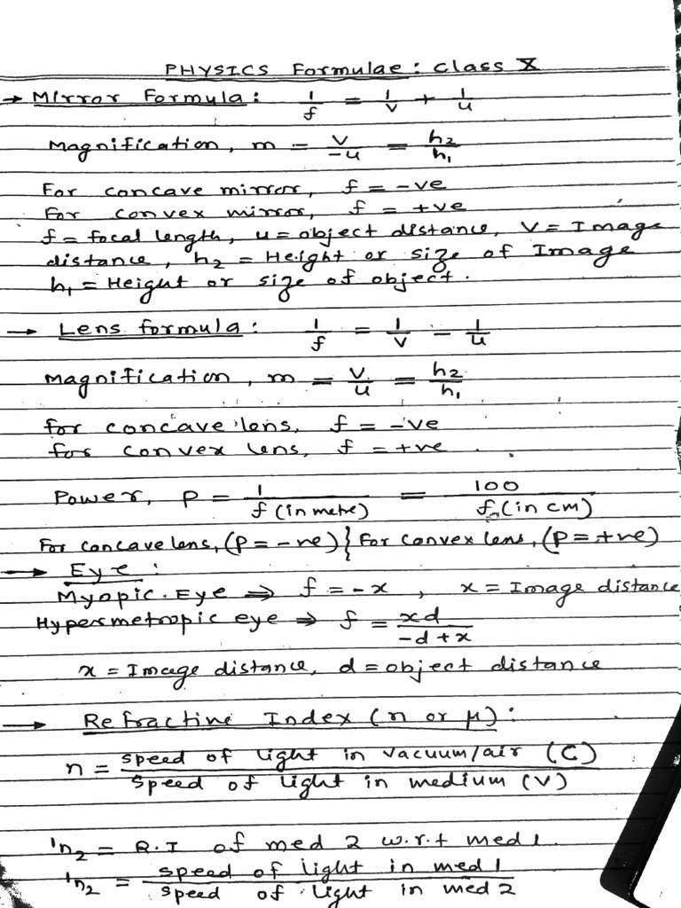 Physics formulae | PDF