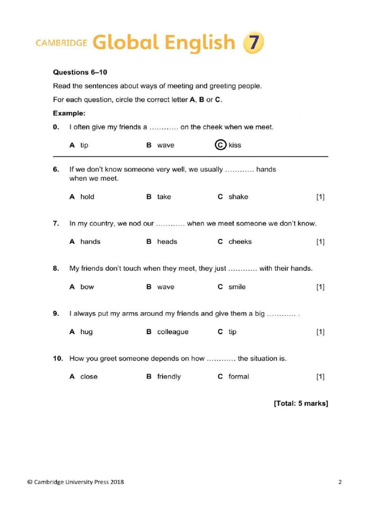Progression test GE7 | PDF
