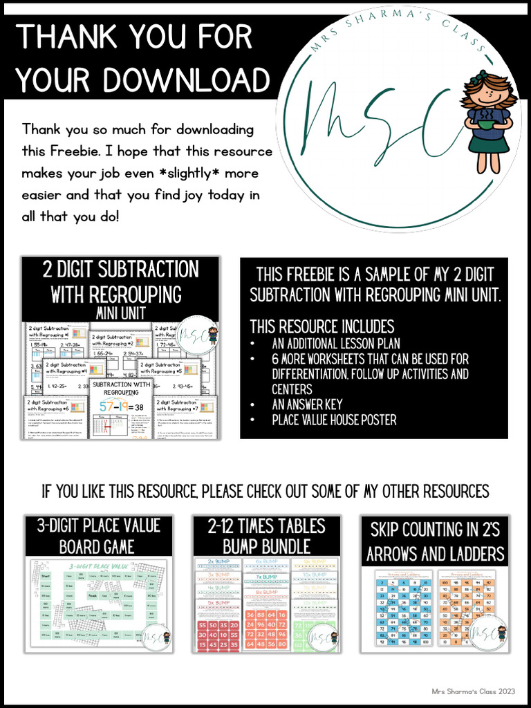 2-Digit Subtraction with Regrouping Guide | PDF | Learning