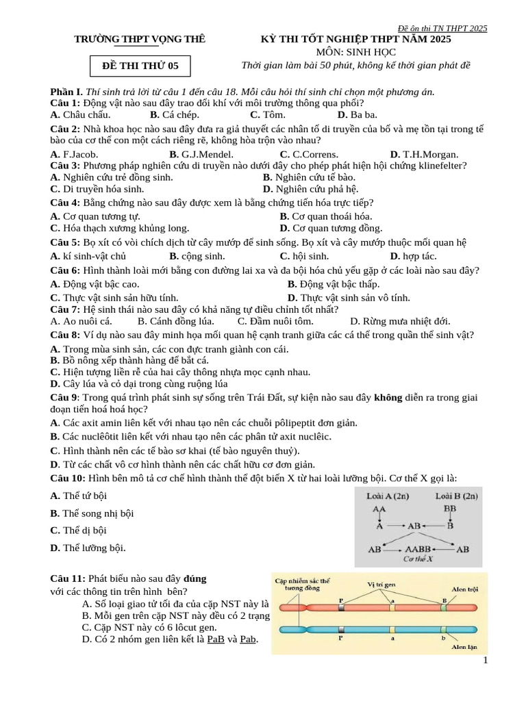 Đề 5. THPT NGUYỄN HUỆ | PDF