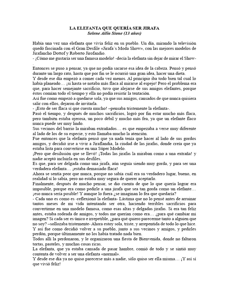 La elefanta y su búsqueda de identidad | PDF