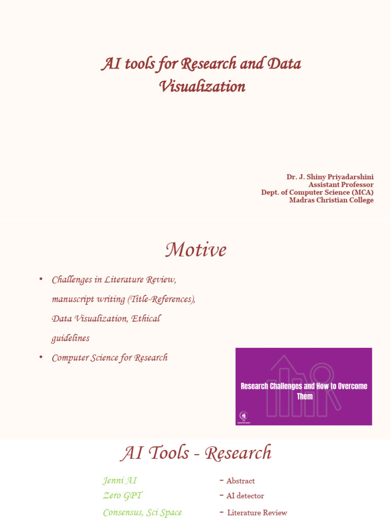 AI Tools For Research and Data Visualization-Material | PDF | Artificial Intelligence ...