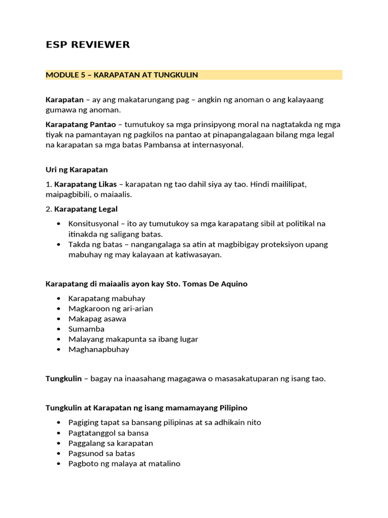 2ND-QRT-ESP-REVIEWER | PDF