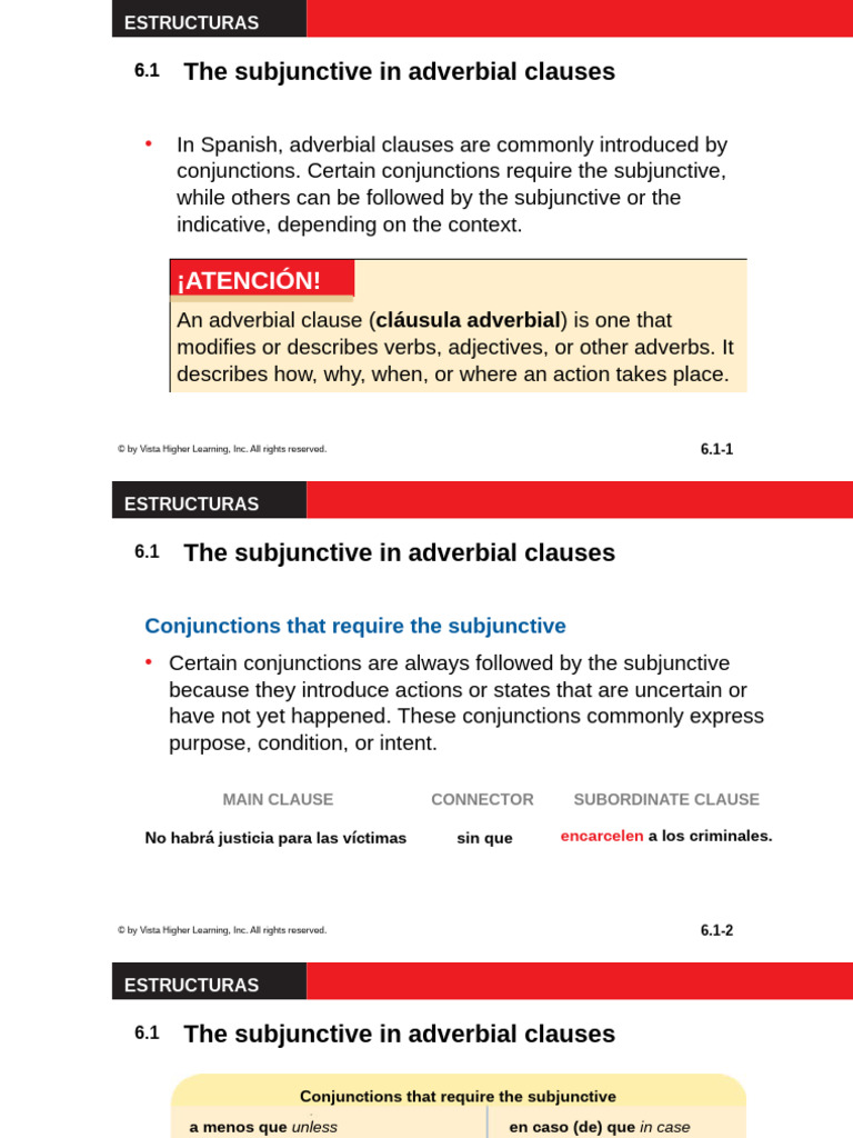 Subjunctive in Spanish Adverbial Clauses | PDF | Adverb | Languages