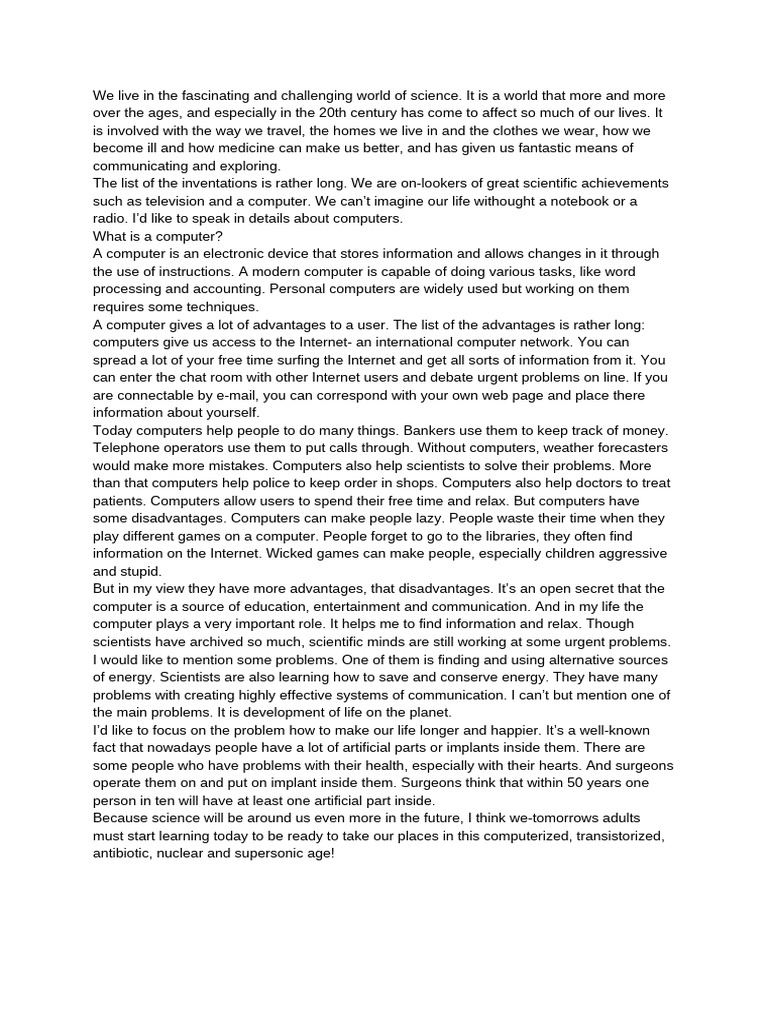 The Impact of Computers on Modern Life | PDF | Internet | World Wide Web