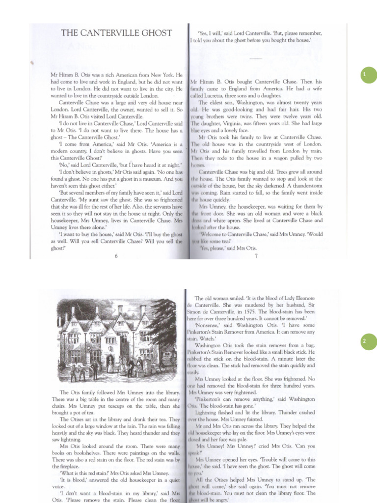 The Canterville Ghost - PRIMERA PARTE | PDF