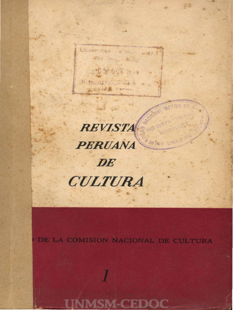Revista Peruana de Cultura 1 | PDF | Perú | Andes