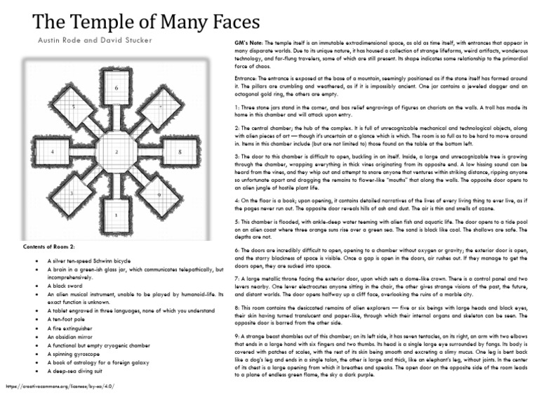 The Temple of Many Faces: A D&D Adventure | PDF