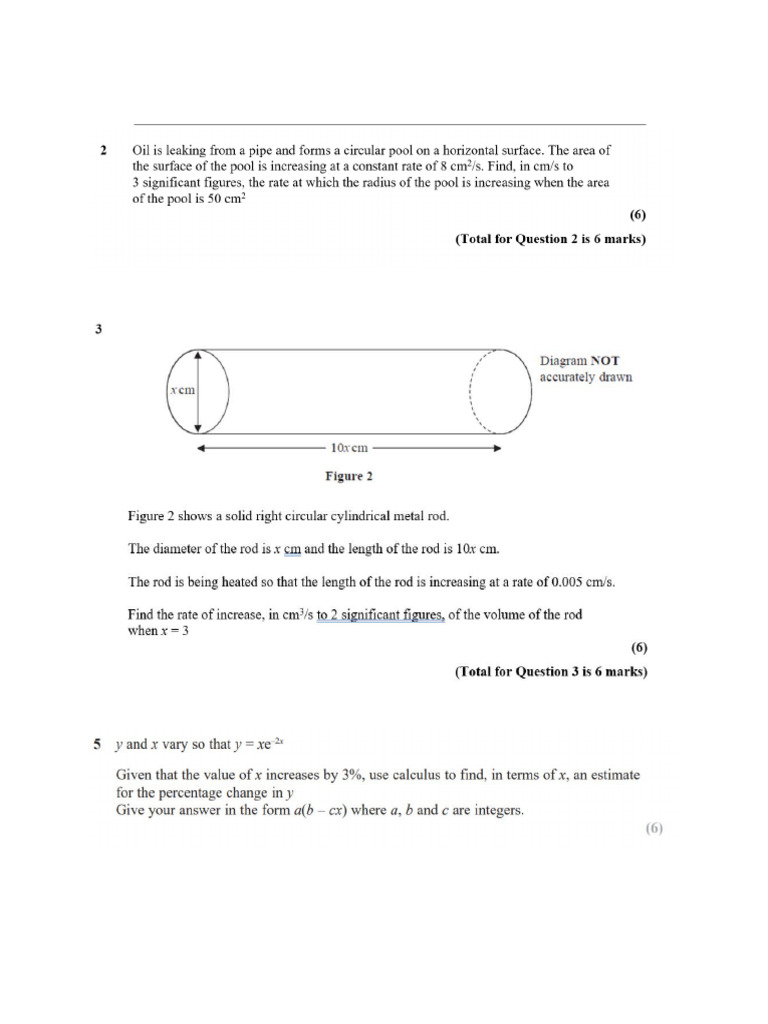 Differentiation Problems | PDF