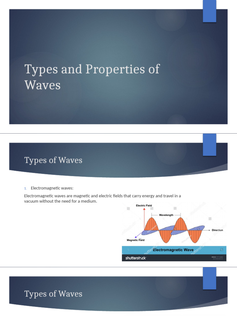 Types and Properties of Waves Explained | PDF | Waves | Wavelength