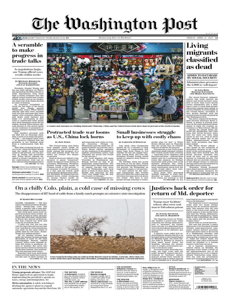 The Washington Post - April 11, 2025 | PDF | Donald Trump | American ...