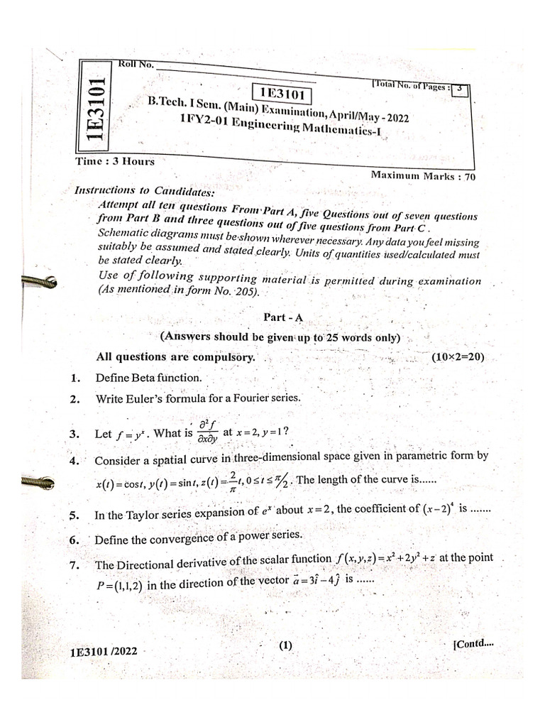 Math 2022 Sol Paper | PDF